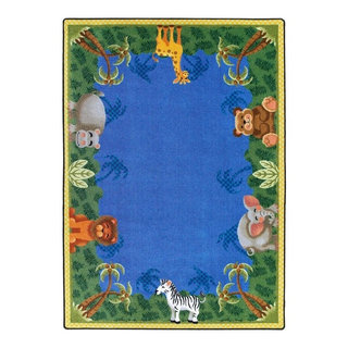 Kid Essentials, Infants And Toddlers Jungle Friends Rug, 5'4"X7'8", 5'4 ...