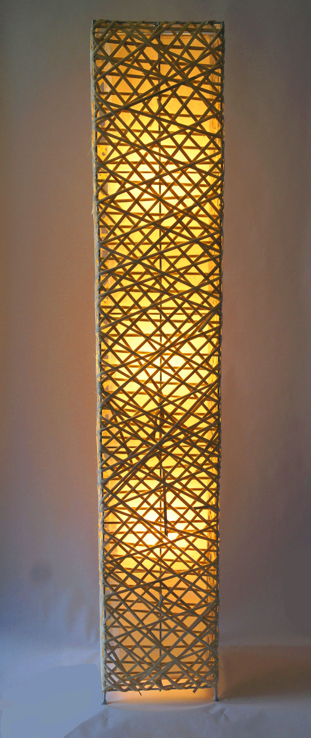 Handmade Modern Bamboo Rectangle Floor Lamp - Contemporary - Floor ...