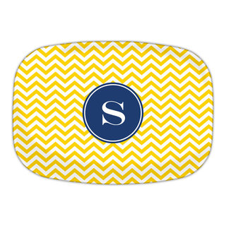 Melamine Platter Chevron Single Initial - Contemporary - Serving Dishes ...