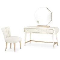 La Rachelle Vanity Set with Mirror & Chair - Medium Champagne ...
