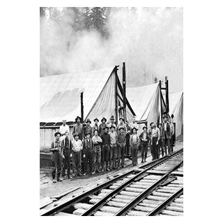 Logging Camp, 20" x 30" - Traditional - Prints And Posters - by ...