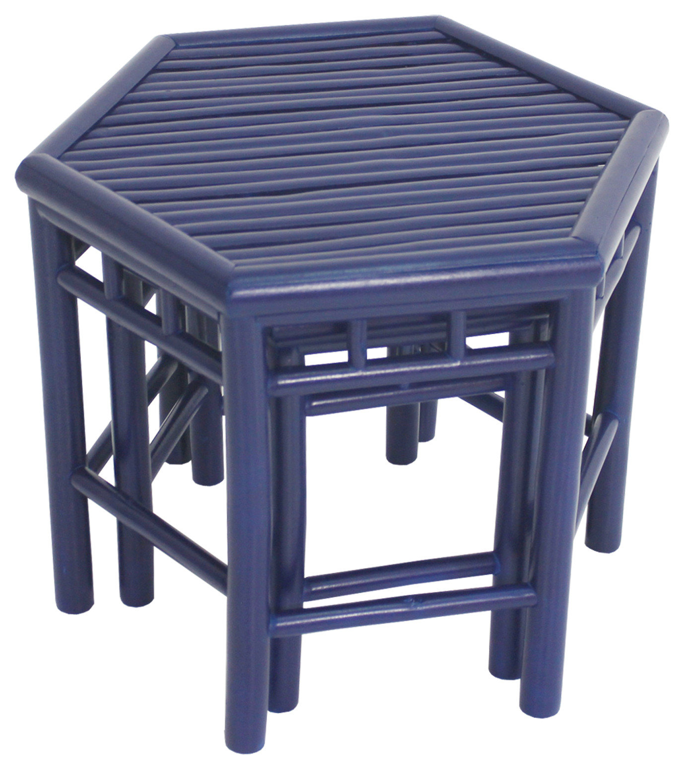 Bamboo End Table, 2-Piece Set, Royal Blue - Contemporary - Side Tables ...