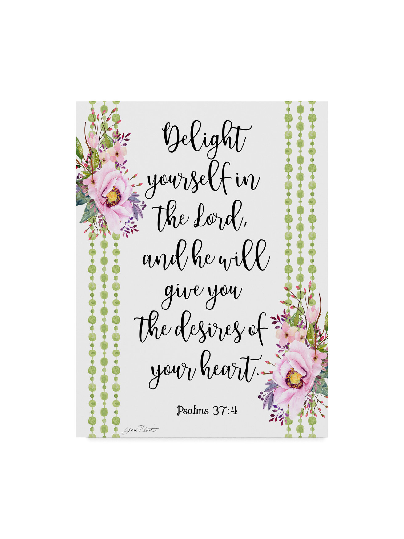 Jean Plout 'Bible Verse Bouquet 2' Canvas Art, 14"x19" - Contemporary ...