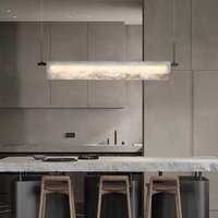 Art Alabaster Linear Ceiling Pendant Light - Contemporary - Pendant ...