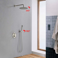 Givingtree Mount Pressure Balanced Complete Shower System Set 10 in ...