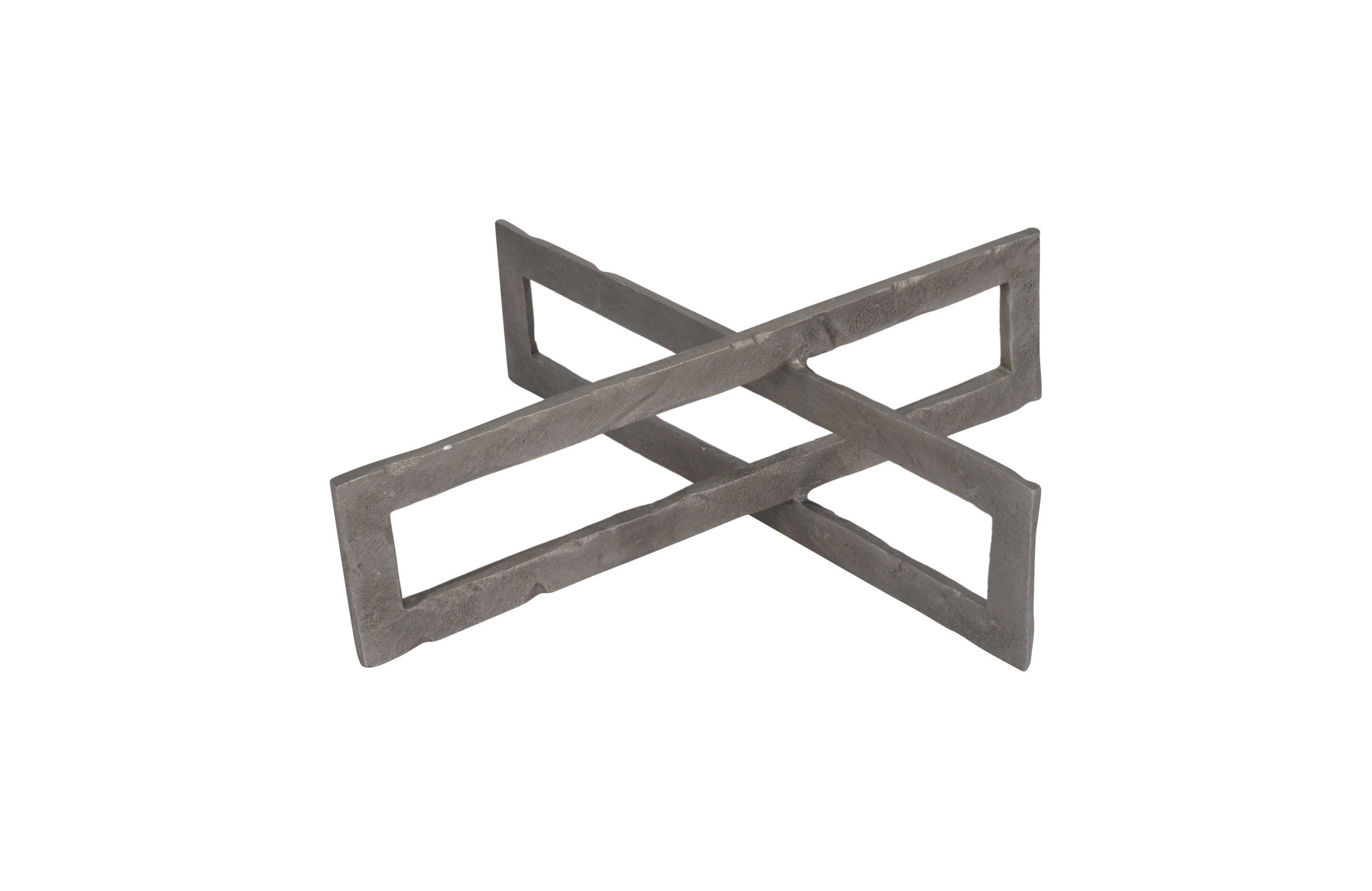 12" Metal Abstract Sculpture, Gunmetal - Contemporary - Decorative ...