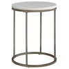 Palliser Furniture, Julien End Table With White Marble Top, Round ...