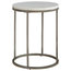 Palliser Furniture, Julien End Table With White Marble Top, Round ...