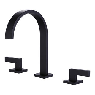 Two-Handle Widespread High Arc Bathroom Faucet - Transitional ...