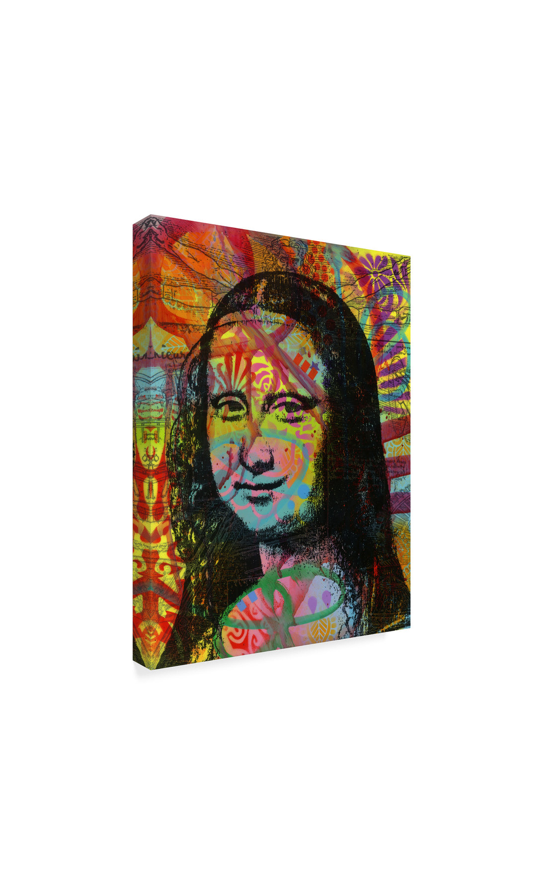 Dean Russo 'Mona's Portrait' Canvas Art, 32"x24" - Contemporary ...