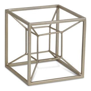 Metal Tesseract Shaped Table Decor - Contemporary - Decorative Objects ...