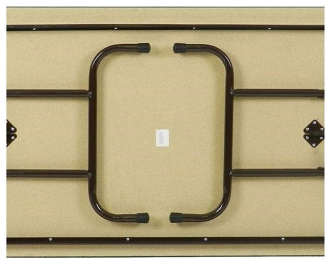 Correll 22-32"H Adjustable Height Melamine Top Folding Table in Black ...