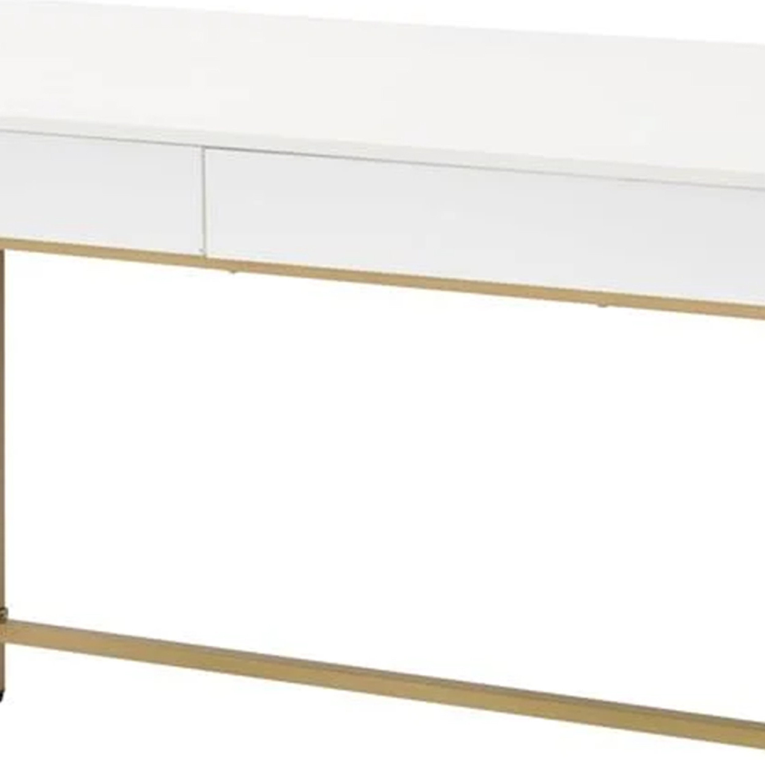 Benzara BM274609 50" Desk Console Table, 2 Drawers, Inverted U Frame ...