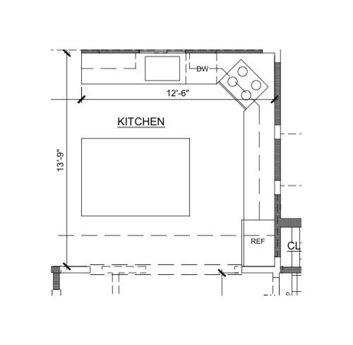 Design Dilemma on Kitchen Stove placement and counter space
