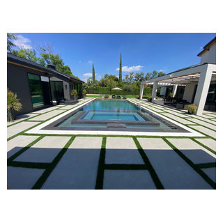 Encino zero edge pool and spa - Modern - Pool - Los Angeles - by Flexi ...