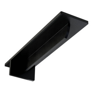 3"x20"x2" Heaton Hidden Support Steel Bracket, Hammered Black, 3"Wx12 ...