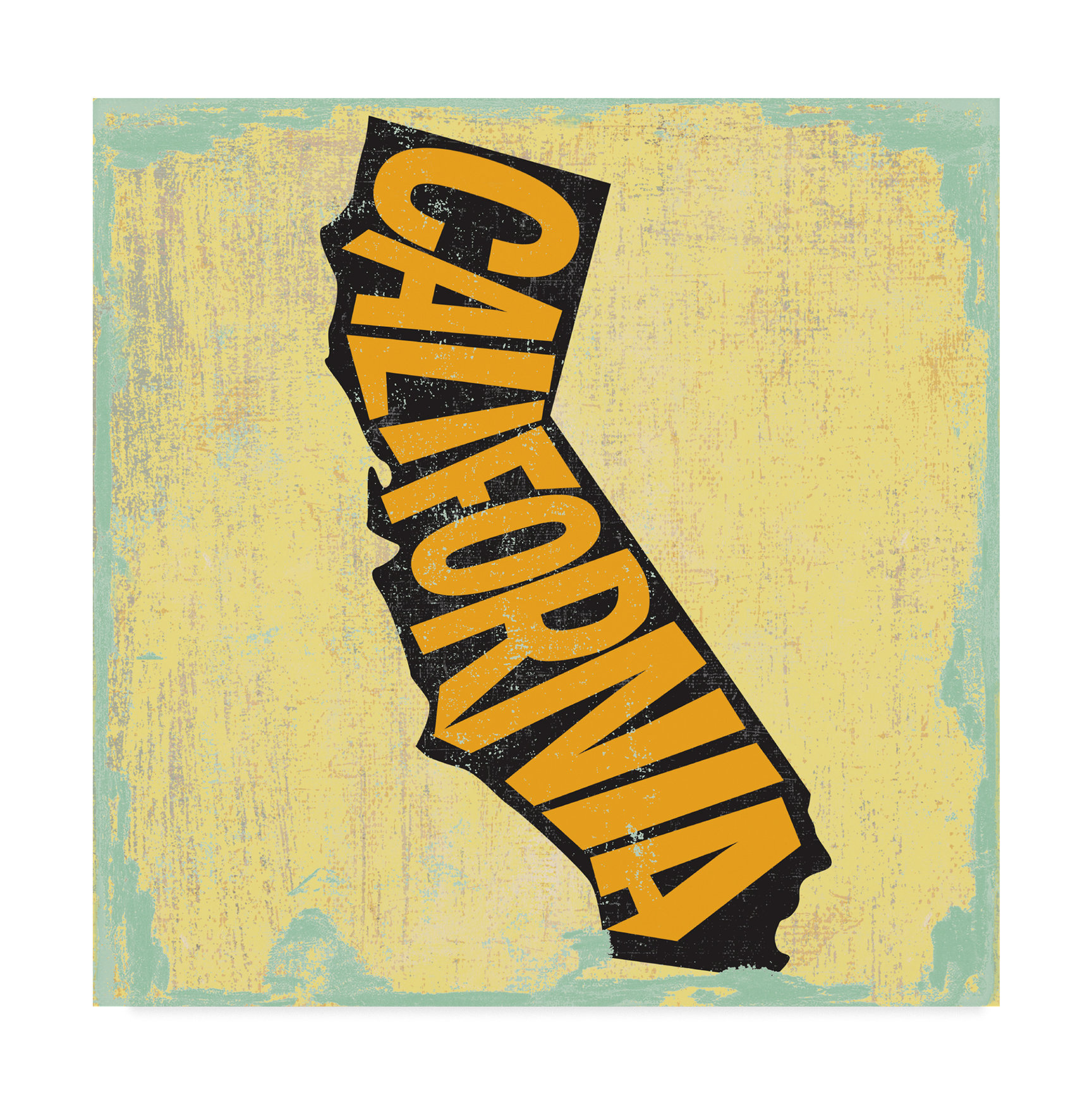Art Licensing Studio 'California Word Map' Canvas Art, 18"x18 ...