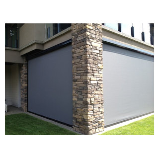 Solace Retractable Solution Screens on Walk Out Patio - Modern - Deck ...