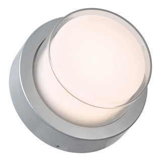 Geo LED Wall Fixture, Silica/Matte Black - Transitional - Outdoor Wall ...