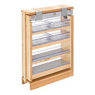 Wood Vanity Base Filler Pull Out Organizer for New Cabinets With Soft ...