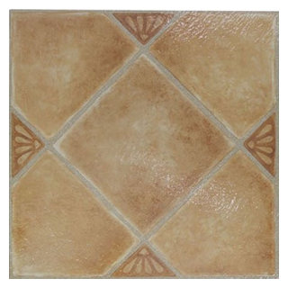 Home Dynamix 17985 Dynamix Vinyl Tile 12x12" Beige Box of 20, 12''x12'' - Traditional - Vinyl ...
