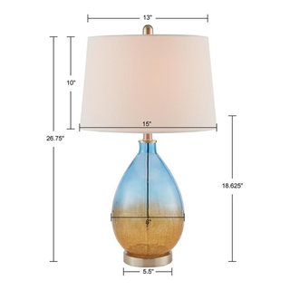 Ombre Glass Table Lamp, Set of 2, 9"x19" - Contemporary - Vases - by ...