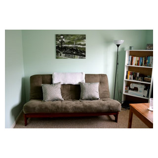 Futon Armless Frame with Microfiber Mattress Guest Room Home Office ...