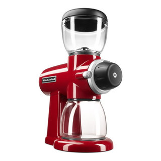 KitchenAid KCG0702ER Empire Red 7 Ounce Burr Coffee Bean Grinder ...