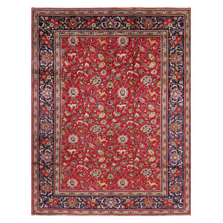 Consigned, Vintage All-Over Hand Made French Toile Oriental Area Rug ...