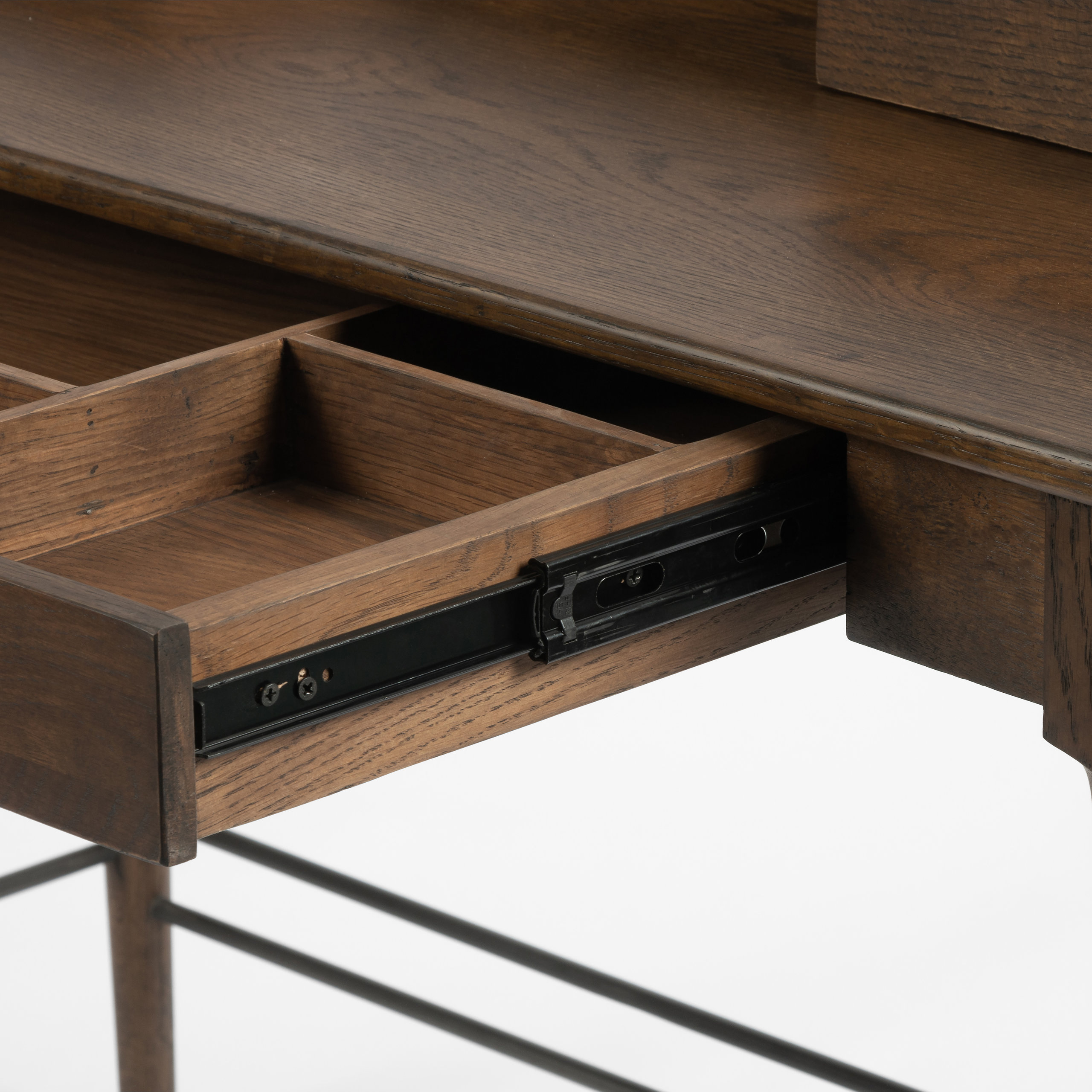 Moreau Writing Desk-Dark Toasted Oak - Midcentury - Desks And Hutches ...