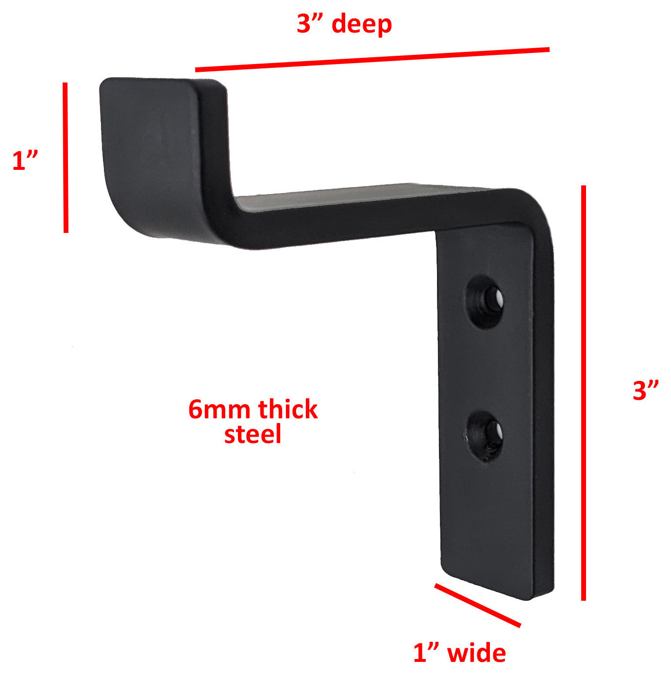 (4) Single Coat Hook B Black Steel Iron Modern Farmhouse Rustic ...