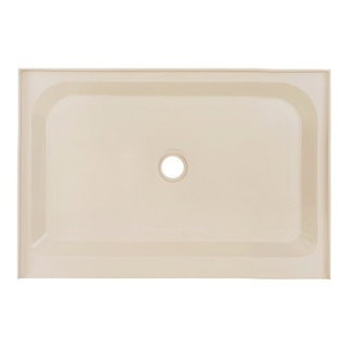 Voltaire 48 x 32 Single-Threshold, Center Drain, Shower Base, Biscuit ...