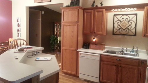kitchen with no window above sink