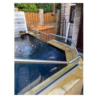 Glass Balustrade surrounding a Pond, in Sheffield - Contemporary ...