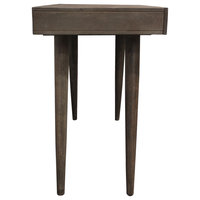 Benedict Gray Acacia Solid Wood 2 Drawer Desk - Midcentury - Desks And ...