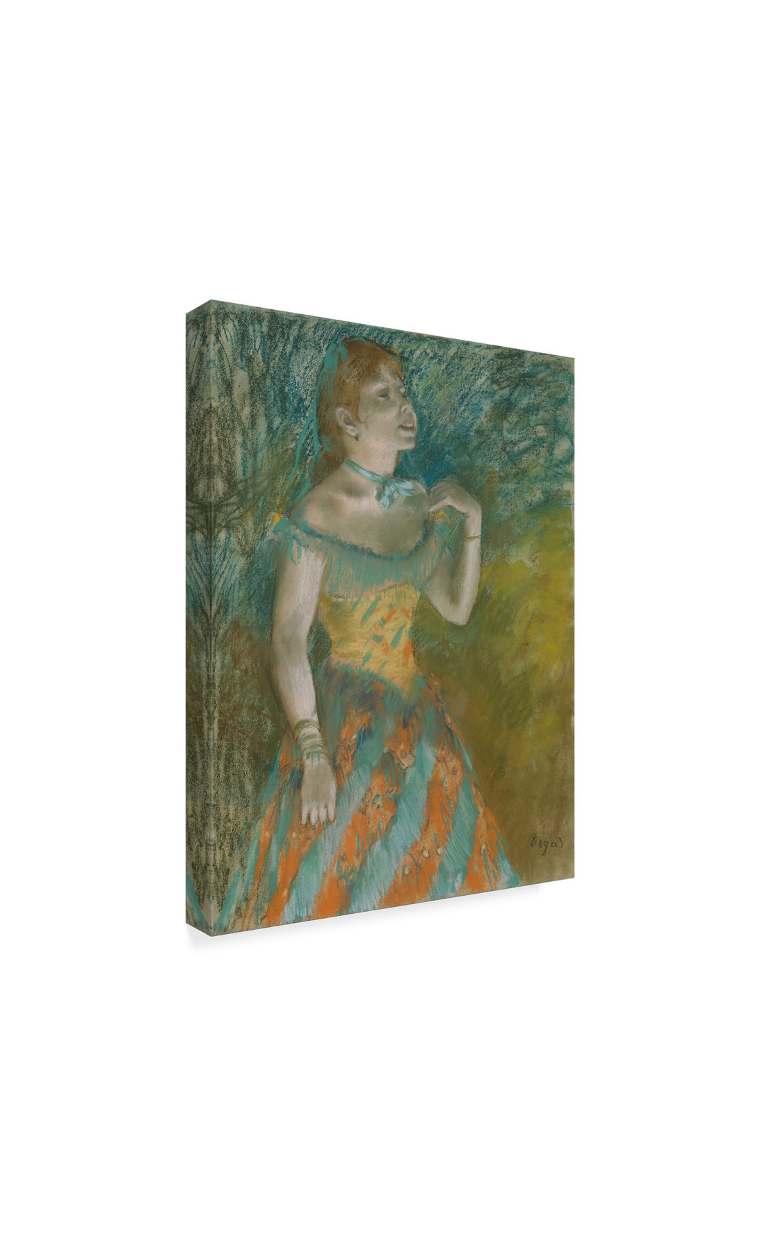 Edgar Degas 'The Singer In Green' Canvas Art, 19"x14" - Traditional ...