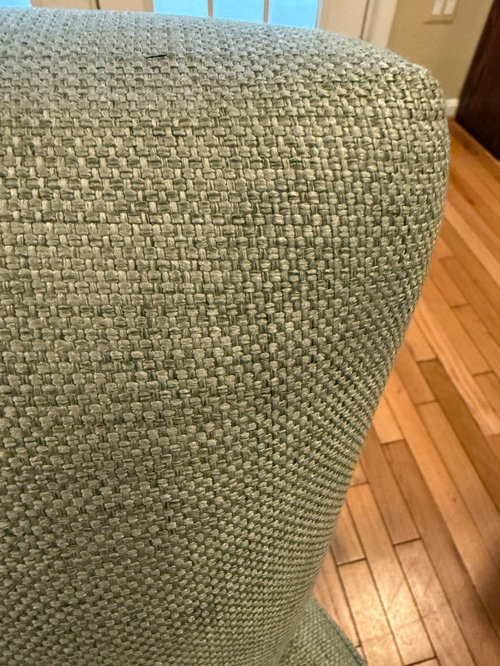 Is this an upholstery defect on my brand new Ethan Allen chairs ...