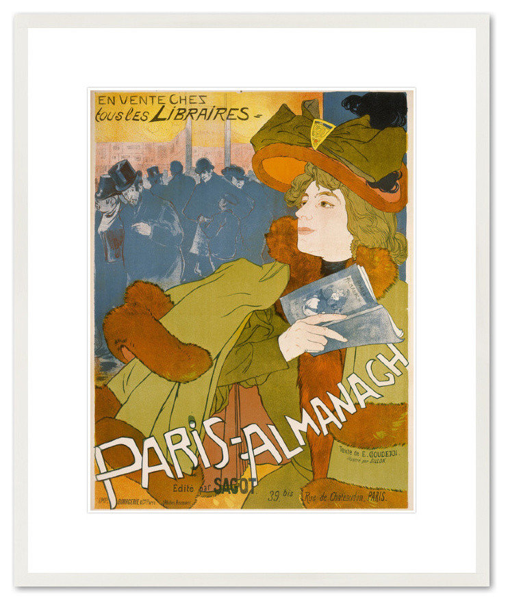 Paris-Almanach, 1895, 22" x 28" - Artwork - by Museum Store Products ...