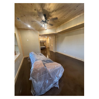 Rustic Cabin Basement Addition in Townsend - Rustic - Basement - Other ...