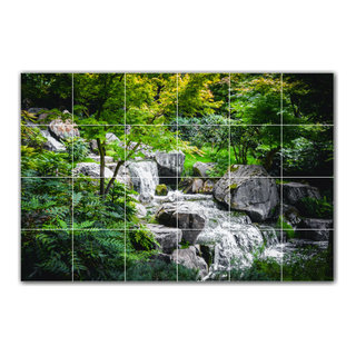 River Ceramic Tile Wall Mural HZ500907, 25.5" Wide x 17" High - Rustic ...