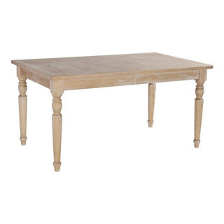 Riverbay Furniture Transitional Wood Dining Table in Light Natural ...