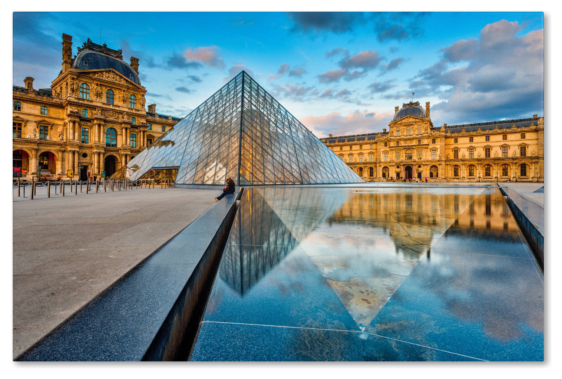 Symetrie du Louvre' Canvas Art by Mathieu Rivrin, 22" x 32 ...
