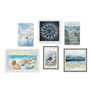 Conciliation Hexaptych, 38"x24" - Beach Style - Prints And Posters - by ...