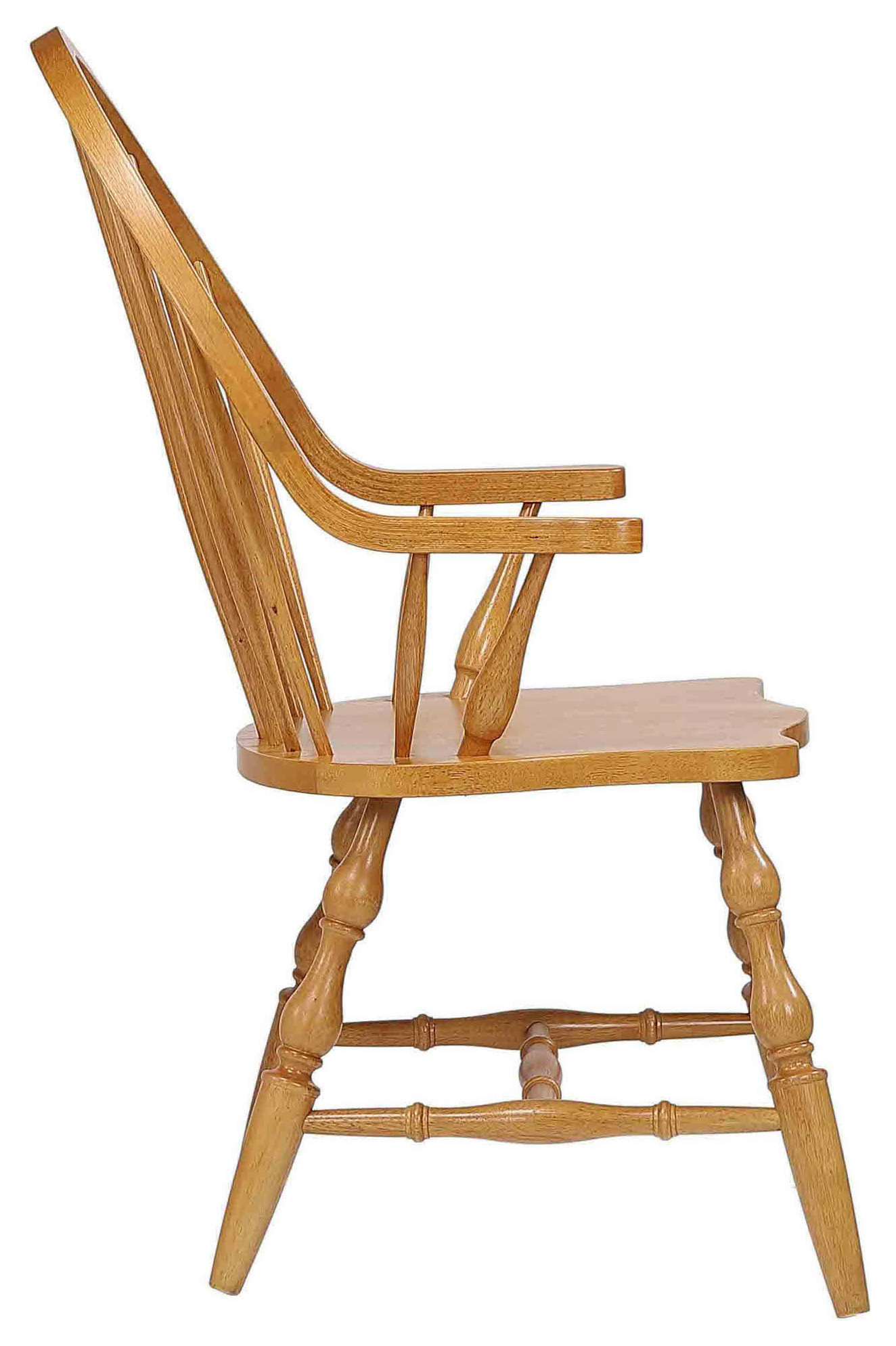 Oak Selections Windsor Dining Chair With Arms, Light Oak Armchair ...