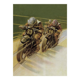 "Motorcycle Racing" Digital Paper Print by Klokein, 14"x18", 38"x50 ...