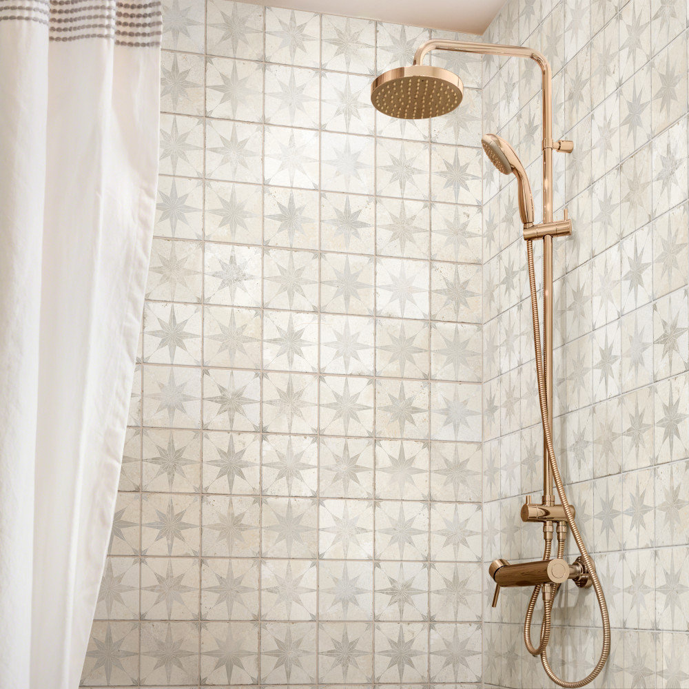 Harmonia Kings Star White Ceramic Floor and Wall Tile Sample ...