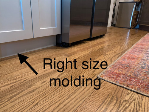 Am I being too fussy about this base cabinet molding?