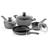 Saflon Titanium Nonstick 8-Piece Cookware Set, 4mm Forged Aluminum ...