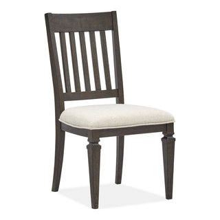 Dining Side Chair WithUpholstered Seat, Set of 2 - Rustic - Dining ...