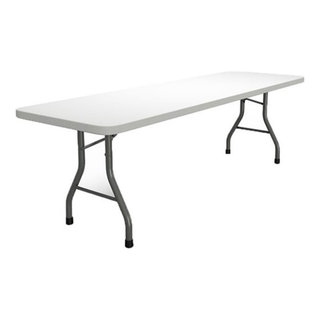 Mayline Event Series 96" Folding Table in Dark Gray and White, 96 ...